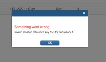 Finance APIs - Understanding Error Messages: NetSuite – CTARS Support