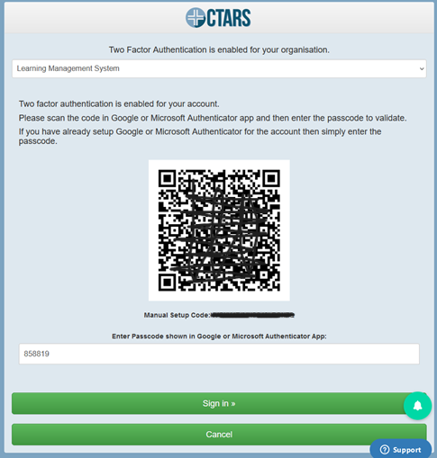 How to Setup and Login with 2FA (User) – CTARS Support